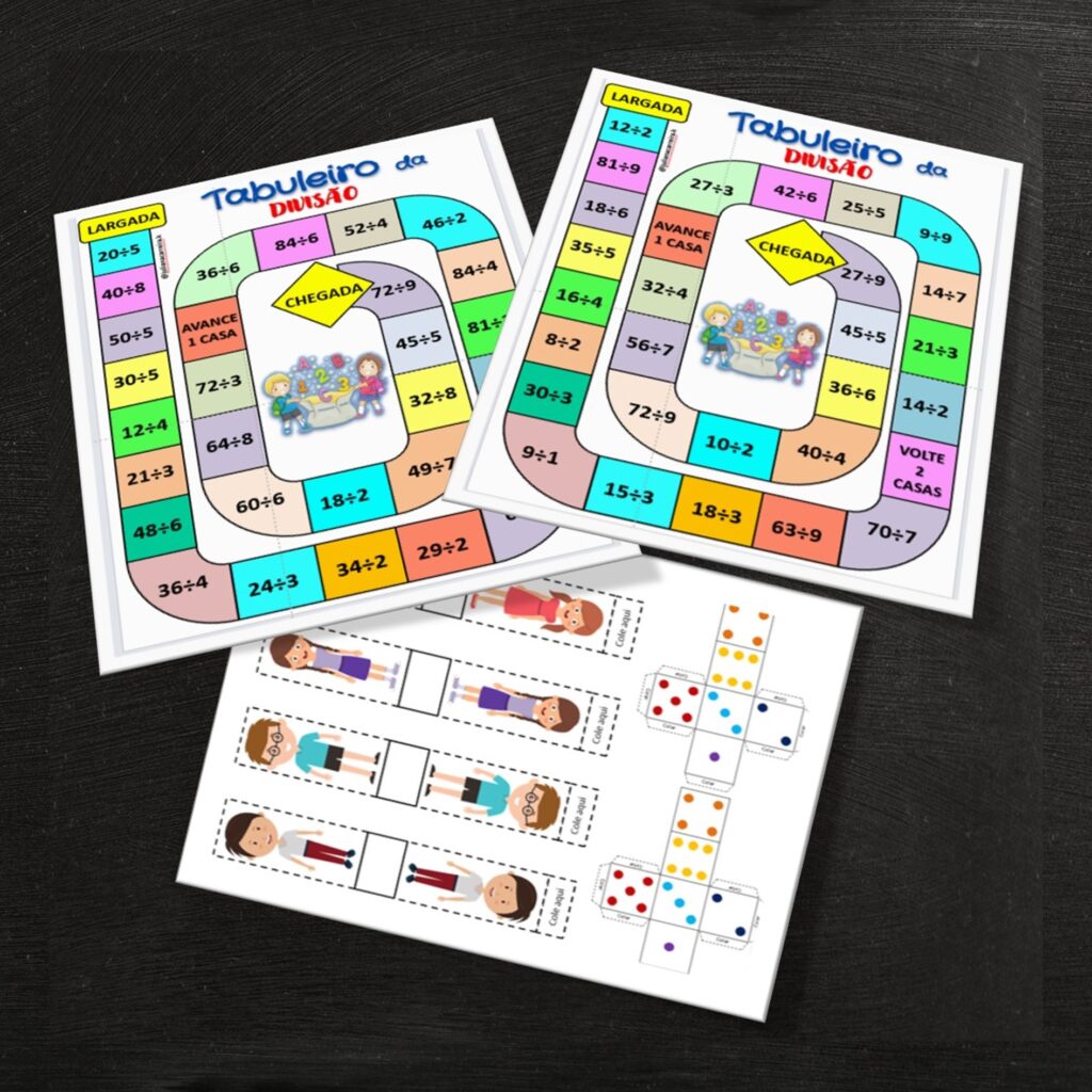 Tabuleiro da Divisão – Pedagogia aqui em casa – Juliana Carreira