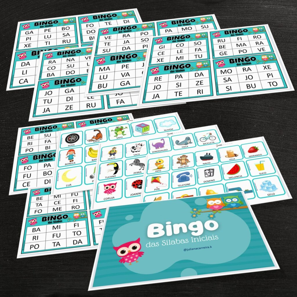Bingo das Sílabas Iniciais – Pedagogia aqui em casa – Juliana Carreira
