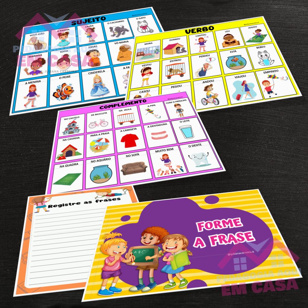 Forme a frase – Pedagogia aqui em casa – Juliana Carreira