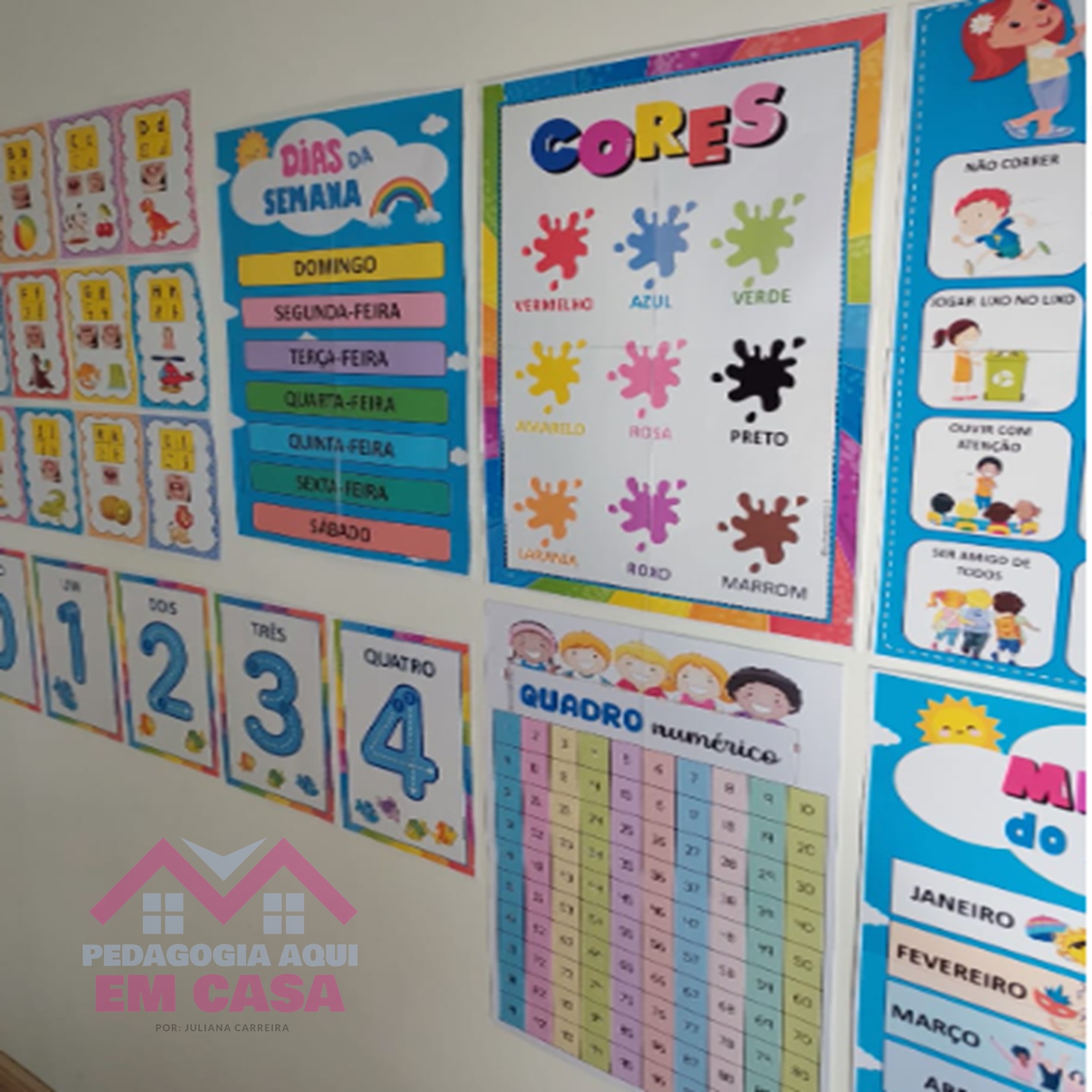 Kit sala de aula – Pedagogia aqui em casa – Juliana Carreira